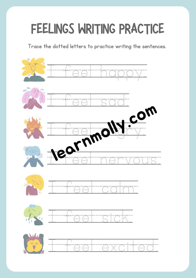 Grade 1 Writing Practise Worksheets – Ask Molly